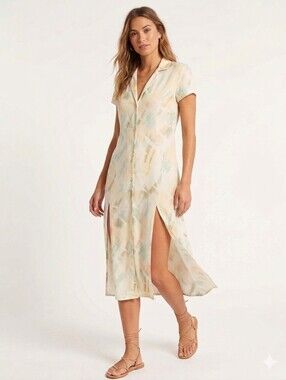 RVCA | Dresses | Rvca Boho Beach Maxi Dress With High Side Slits Cover ...